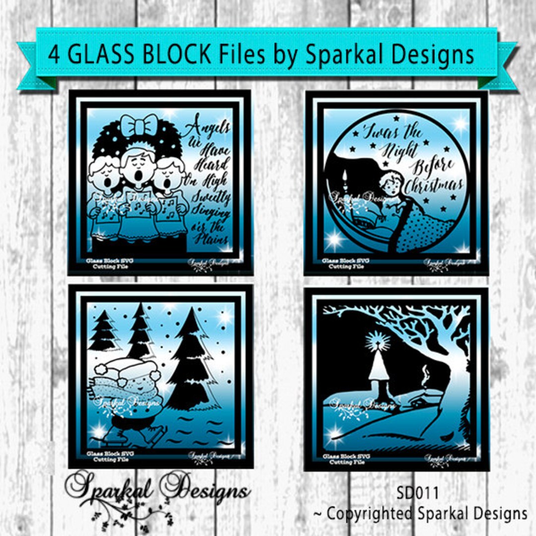 Christmas SVG File Glass Block SVG Cut File Bundle Savings - Etsy Canada