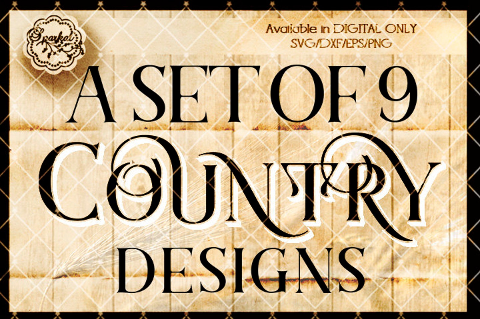 Vintage Country SET of 9 SVG Stencils Quotes Digital Cutting - Etsy