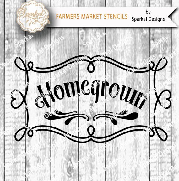 HomeGrown Cutting design Country Vintage Vinyl Stencil Frame | Etsy