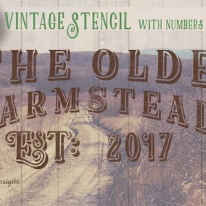 Vintage Farmhouse Established Sign Stencil Quotes Digital - Etsy