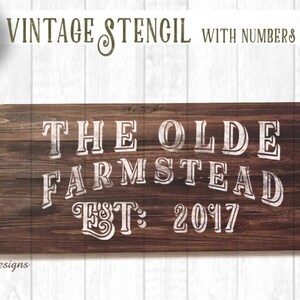 Vintage Farmhouse Established Sign Stencil Quotes Digital - Etsy