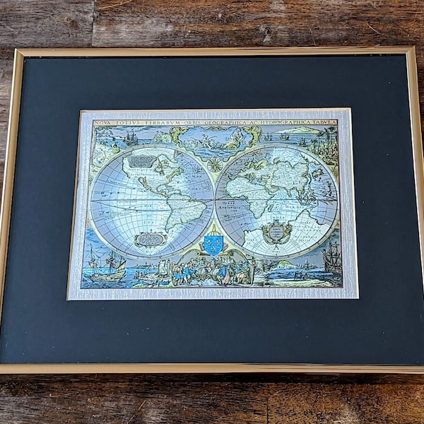 Gold Foil World Map - Etsy