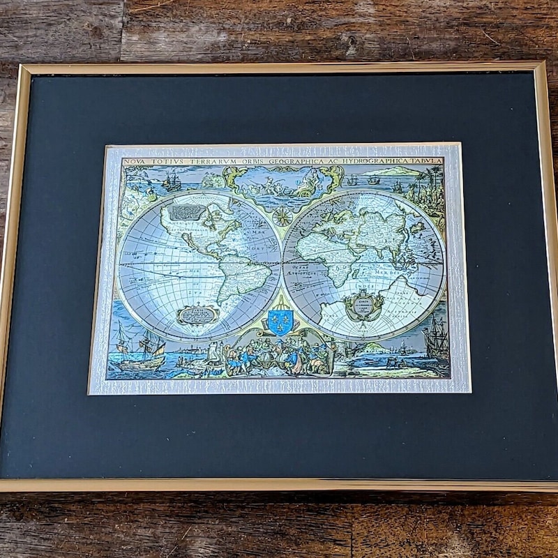 Gold Foil World Map - Etsy