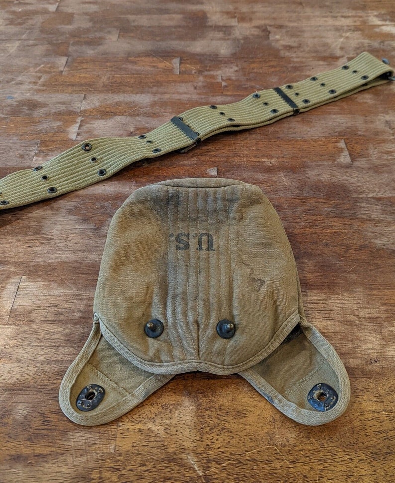 Vintage WW2 Split Back M1910 Canteen Cover Belt Pouch Khaki Military ...