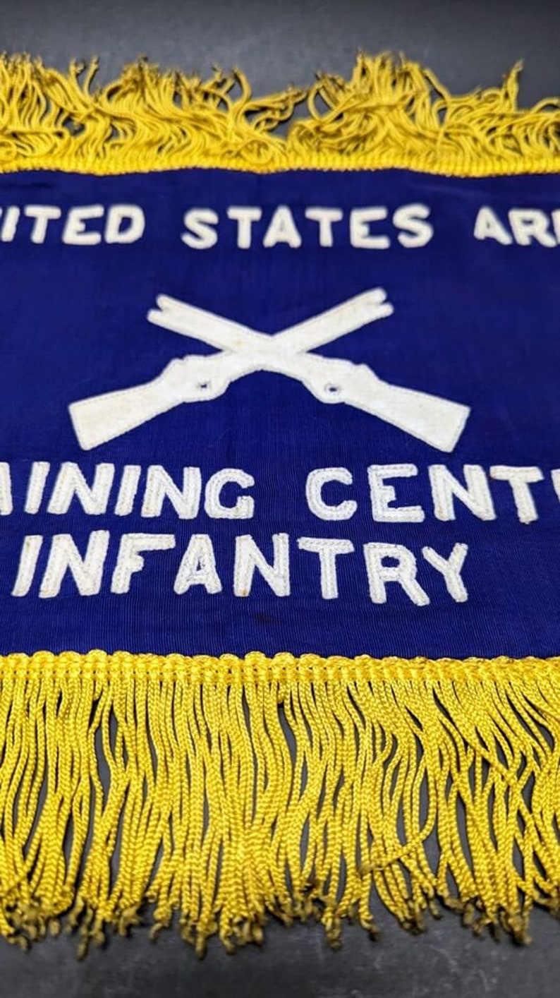 US Army Training Center Infantry Guidon Battalion Gold Fringe Service ...