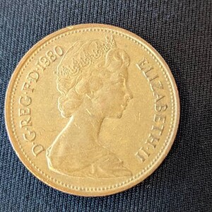 1980 "new Pence" 2p First Edition Coin RARE Elizabeth Vintage ...