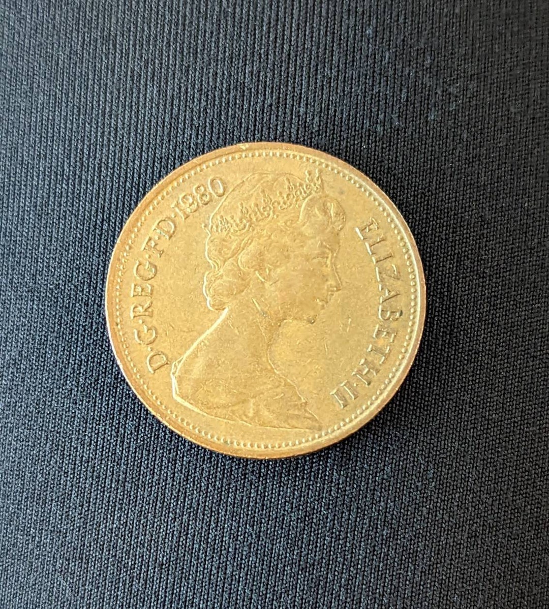 1980 "new Pence" 2p First Edition Coin RARE Elizabeth Vintage ...