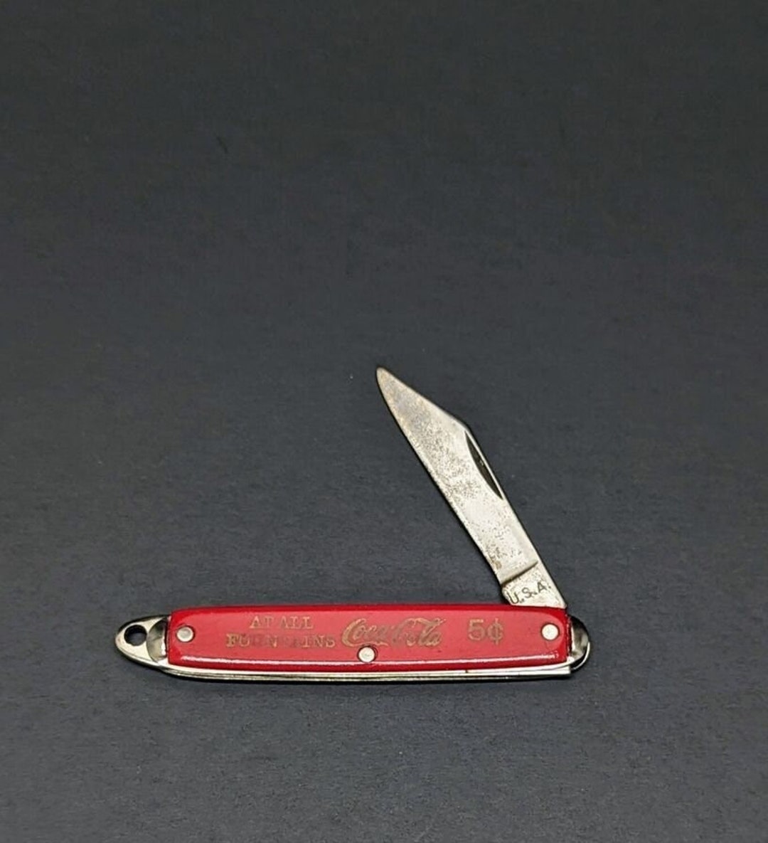Coca Cola Coke Vintage Pocket Knife AT ALL FOUNTAINS 5 Cents - Etsy