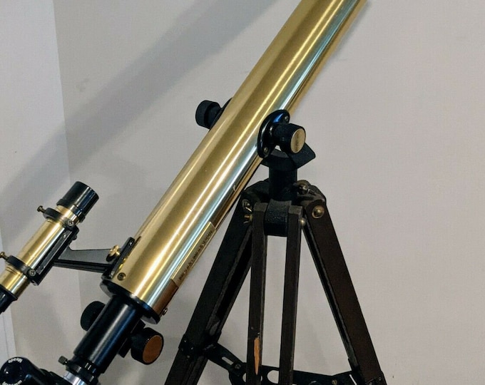 Meade Model 228 Brass 60MM TELESCOPE Refractor on Stand Tripod Japan ...
