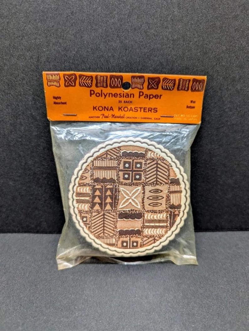 Vintage Kona Koasters: Polynesian Tapa Tiki Paper Coasters - Set of 25 ...