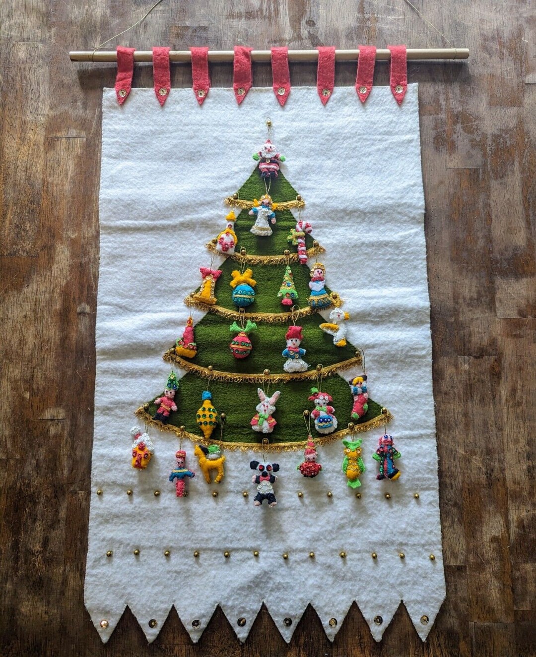 Vintage 1976 Felt Sequin Lee Wards Advent Calendar Kit 14-38761 ...
