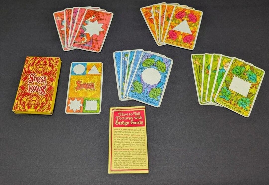 Vintage Strega Tarot Fortune Deck Telling Cards Box Retro 1960s Sheldon ...