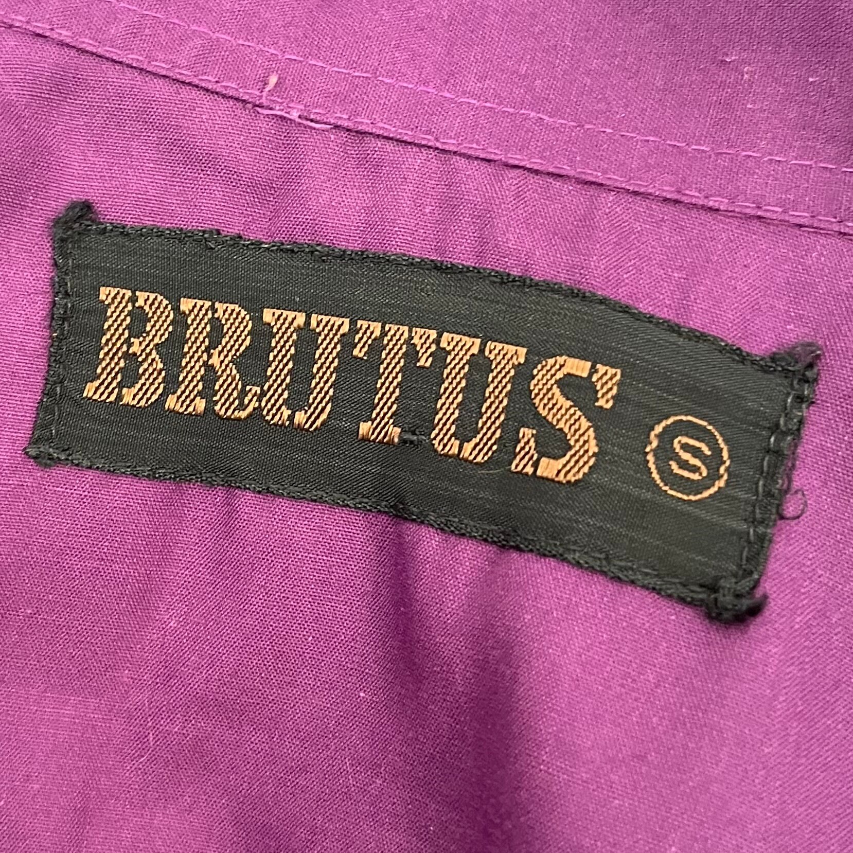 1970s BRUTUS Shirt With Spoon Collars and Contrast Panels / Vintage 70s ...