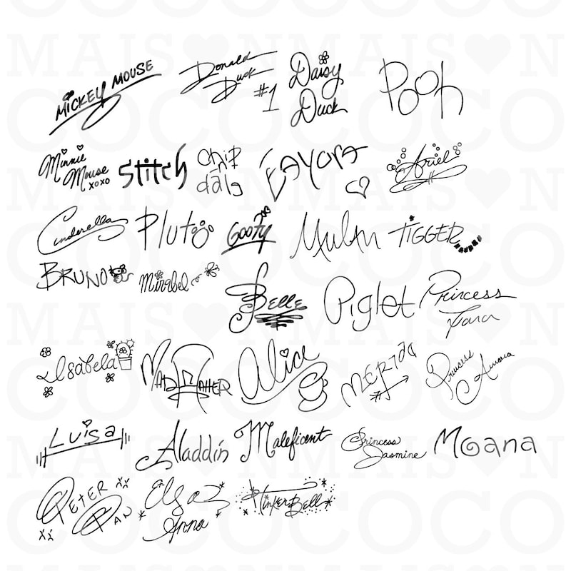 Mickey Signature - Etsy