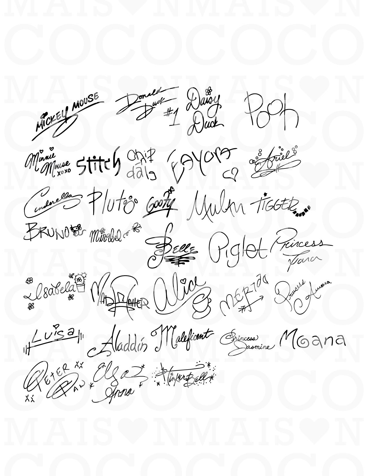 Character Signature Svg, Eps, Png - Etsy
