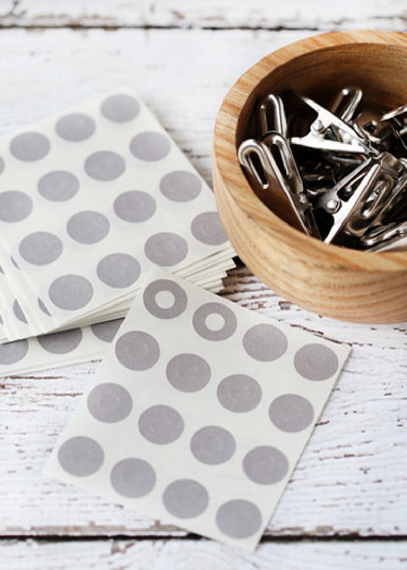 Gray Reinforcement Stickers. Gray Hole Reinforcement Stickers. - Etsy