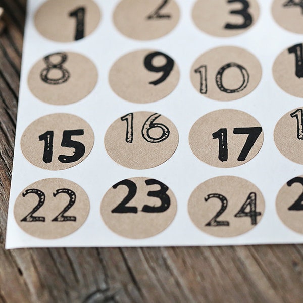 Advent Numbers - Etsy