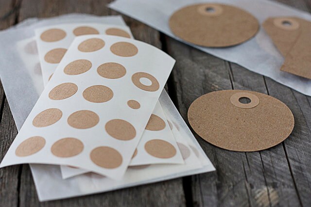 Brown Kraft Reinforcement Stickers. Hole Reinforcement | Etsy