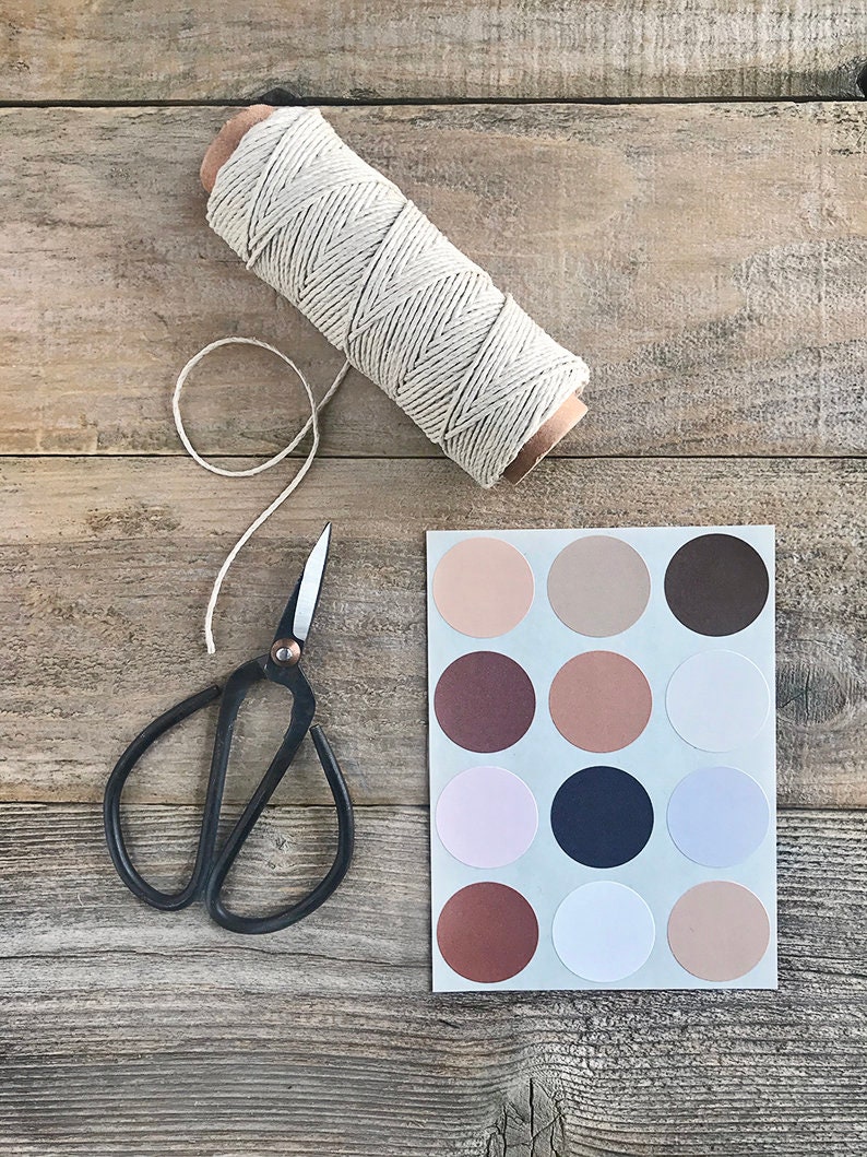 Earth Tone Circle Stickers Set of 24 Journal Stickers - Etsy