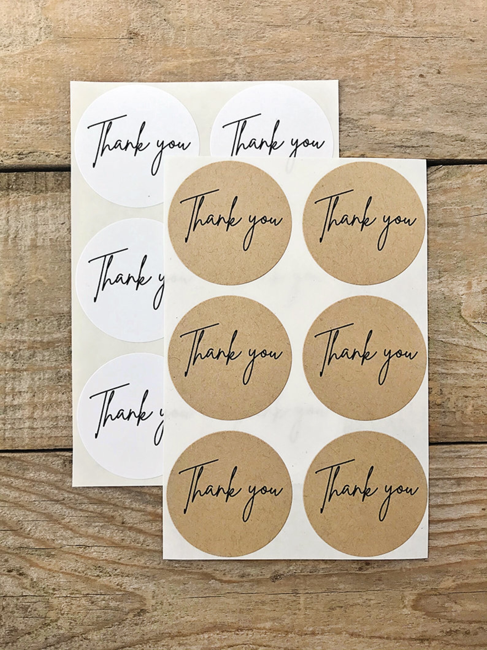 Thank You Stickers/seals Set of 12 Thank You Stickers - Etsy