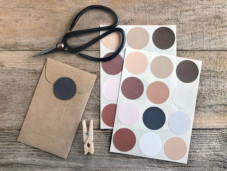 Earth Tone Circle Stickers Set of 24 Journal Stickers - Etsy