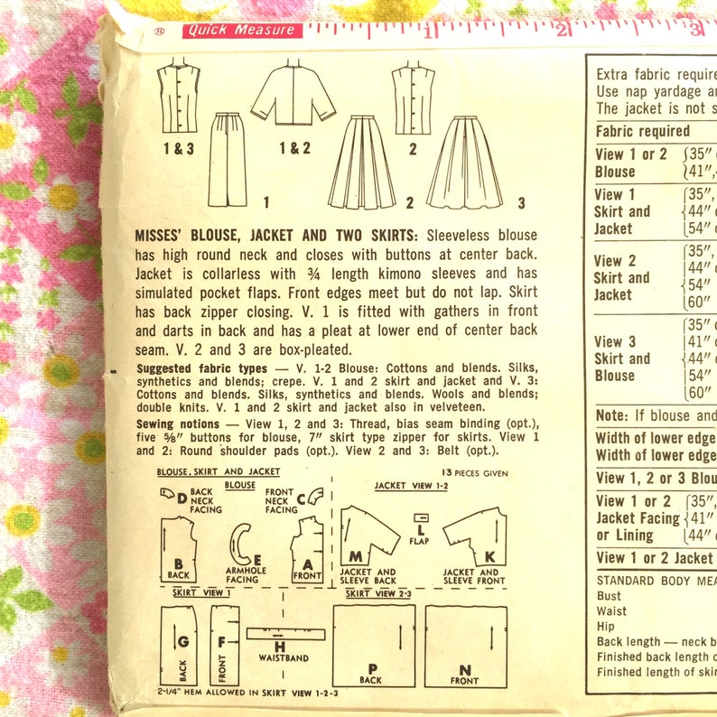 Early 1960's Vintage Sewing Pattern Jackie O Style Blouse - Etsy