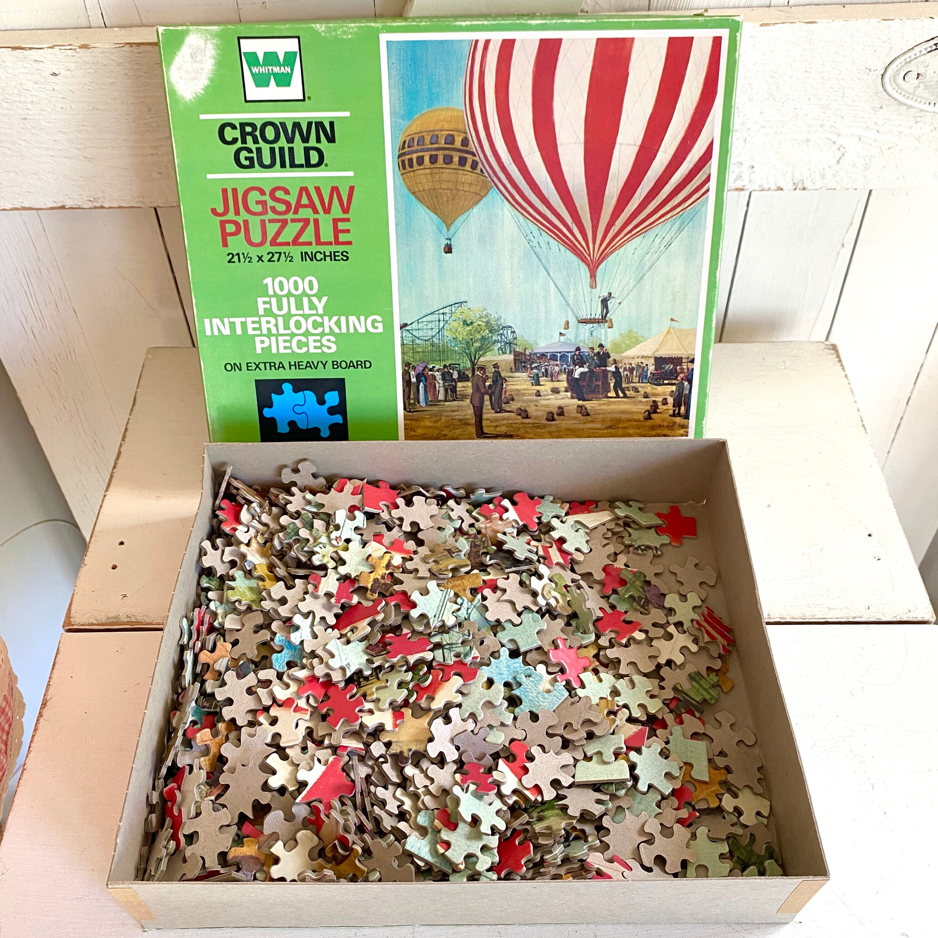 Vintage Whitman Jigsaw Puzzle Hot Air Balloon Series 736 to | Etsy