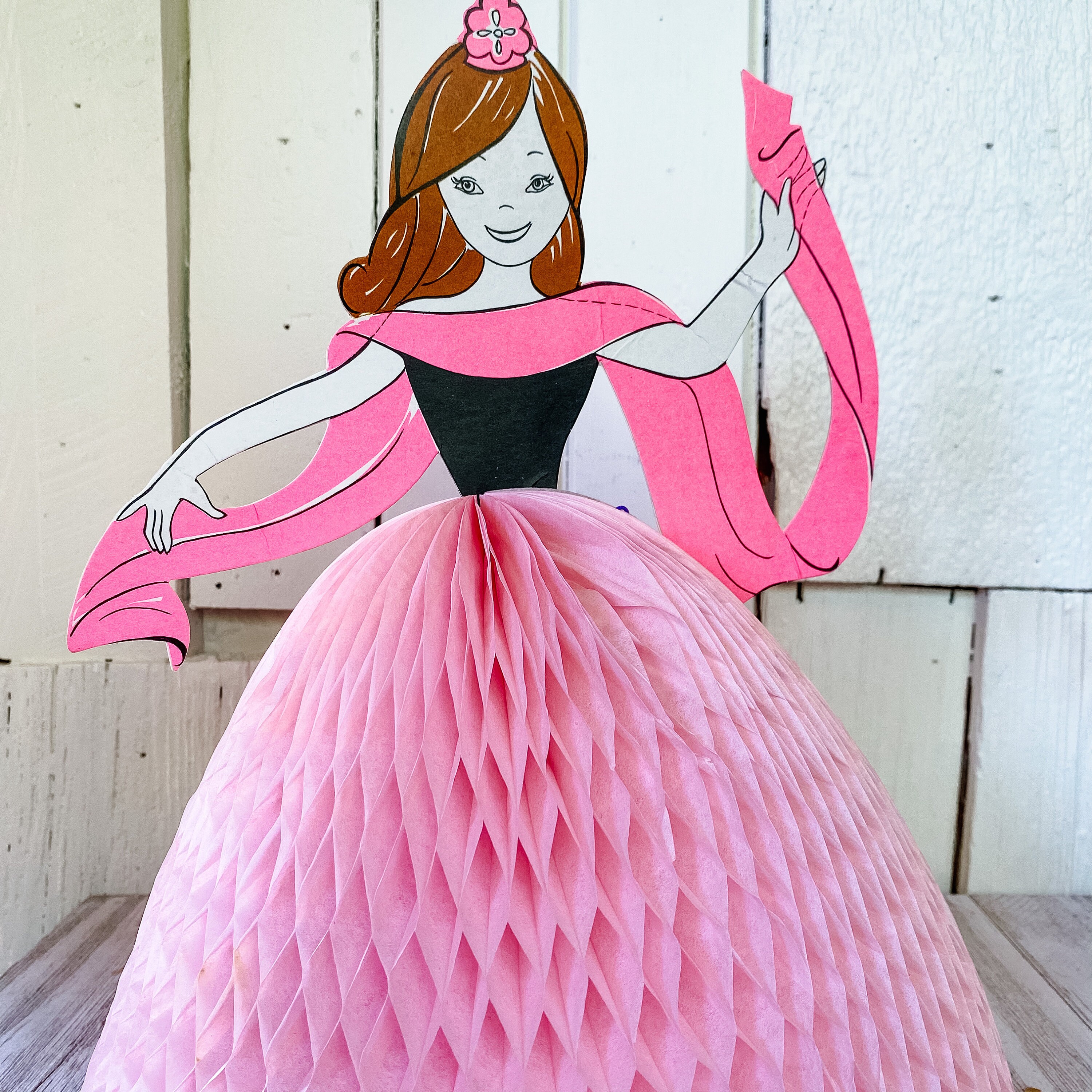 Vintage Honeycomb Centerpiece Princess Pink Fold Out Decor Accordion ...