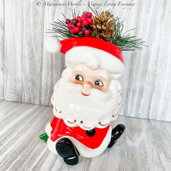 Santa Vase - Etsy