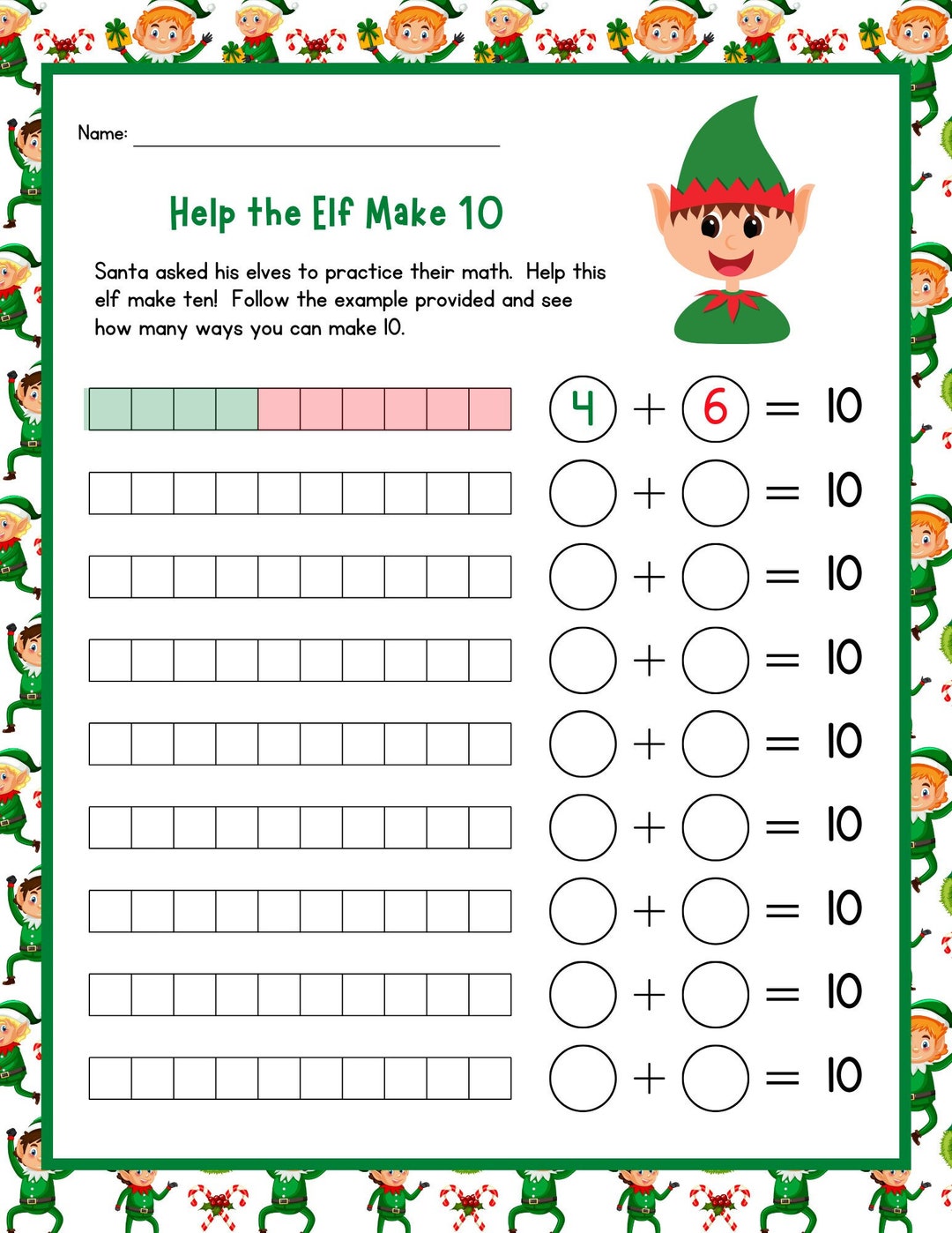 Christmas Math (younger Children) - Etsy