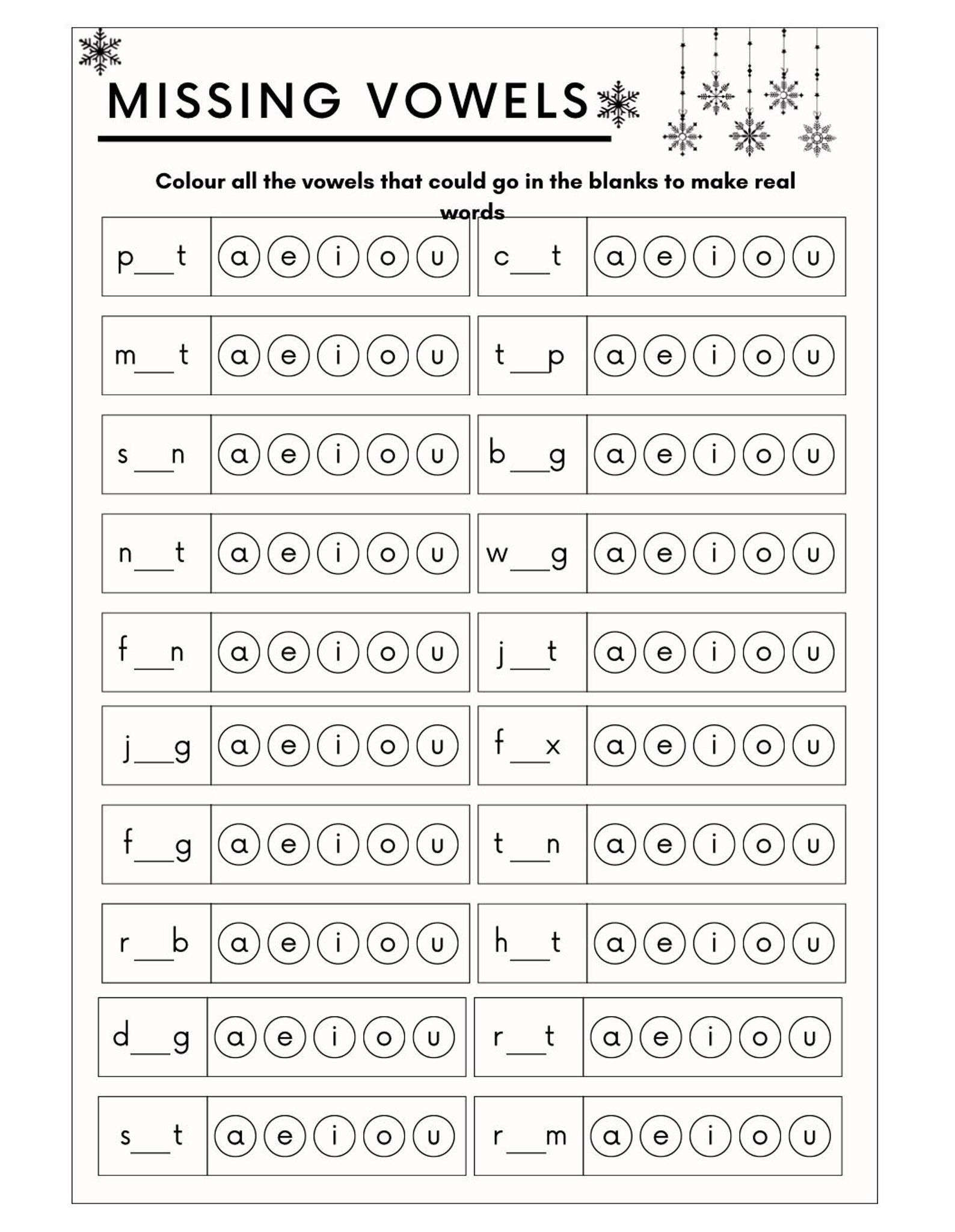 Elementary Winter Activity Sheets - Etsy
