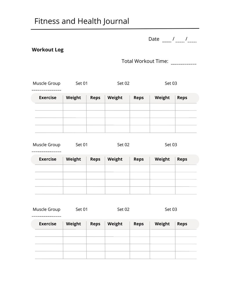 Fitness and Health Templates - Etsy