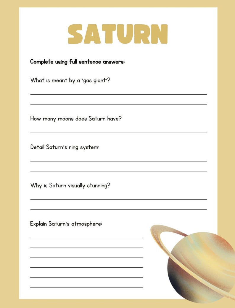 Solar System Fun - Etsy