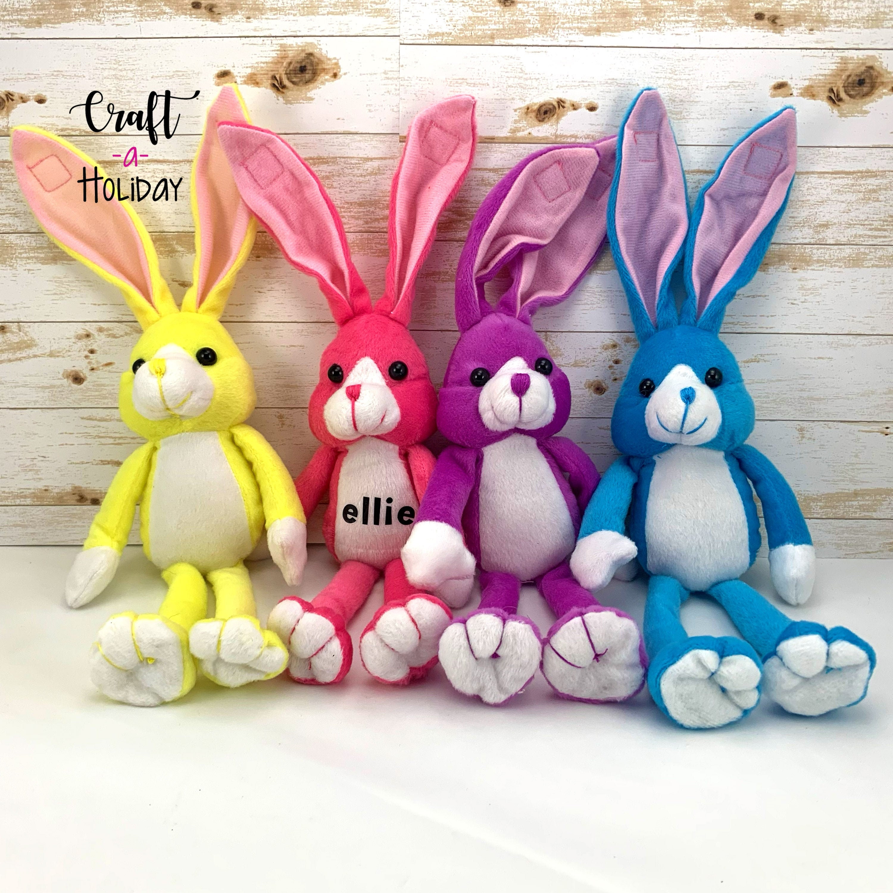 Personalized Plush Easter Bunny Easter Basket Stuffer - Etsy