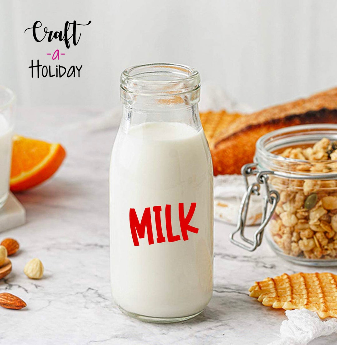 Christmas Milk Glass | Milk Decor Piece | Milk for Santa Decoration ...