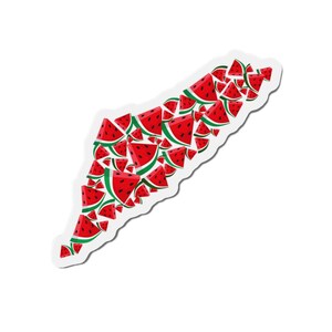 Watermelon for Palestine Map Die-cut Magnets, Refrigerator Palestinian ...