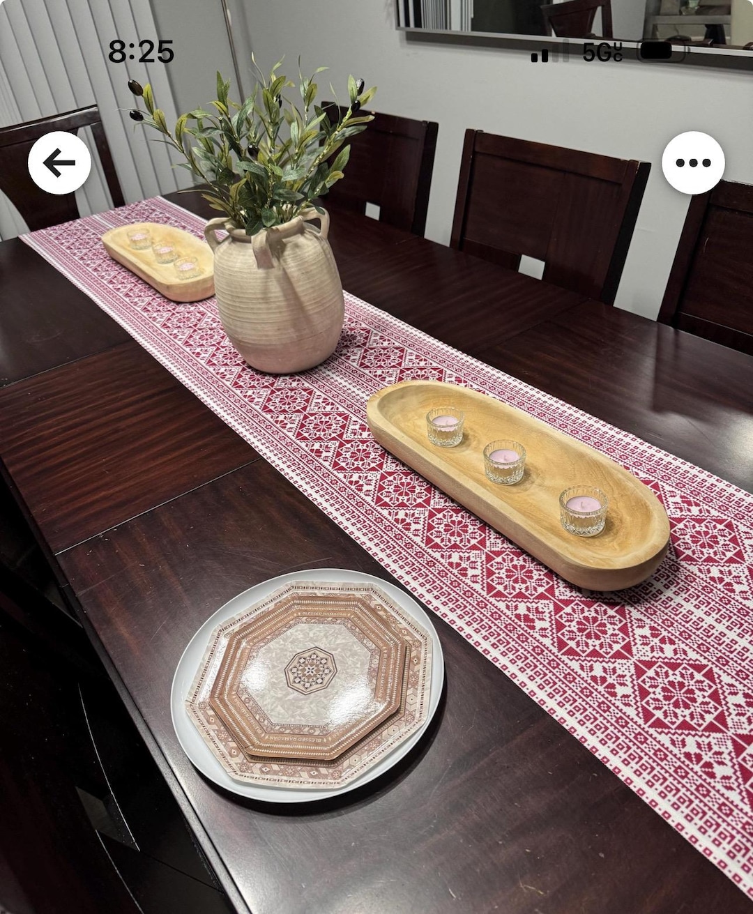 Palestinian Printed Tatreez Table Runner (cotton, Poly) Dinning Table ...