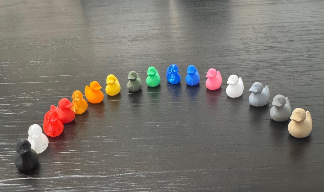 3D Printed 16 Colors Mini Ducks Small Toys for Kids - Etsy