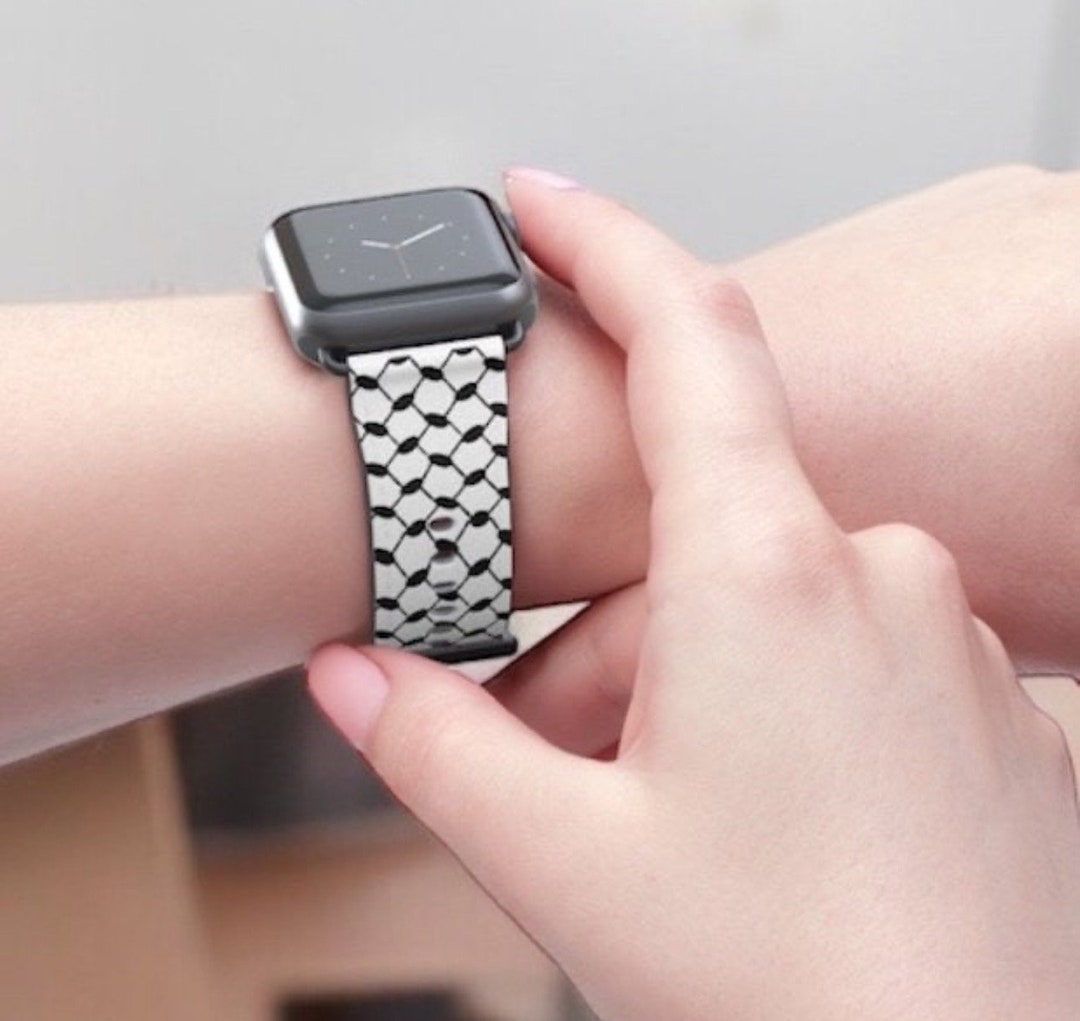 Kuffiyah Palestine Faux Leather Watch Band Suitable for Apple Watch ...