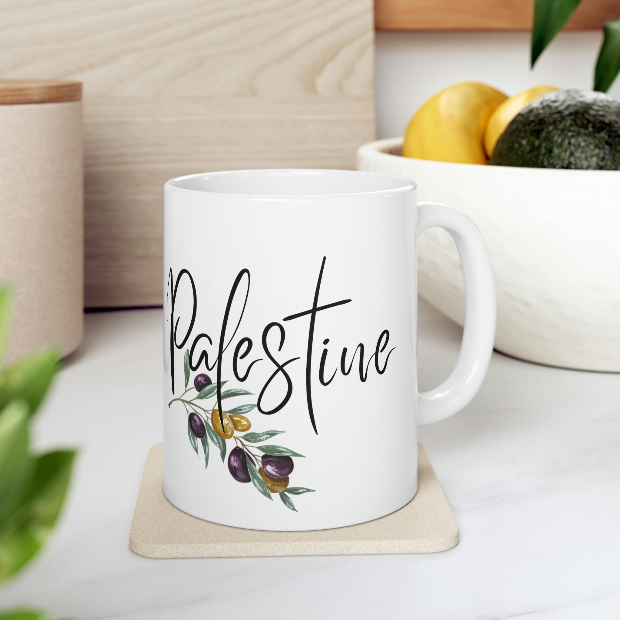 Palestine Olive Branch Coffee Tea Ceramic Mug 11oz Rea Mug - Etsy