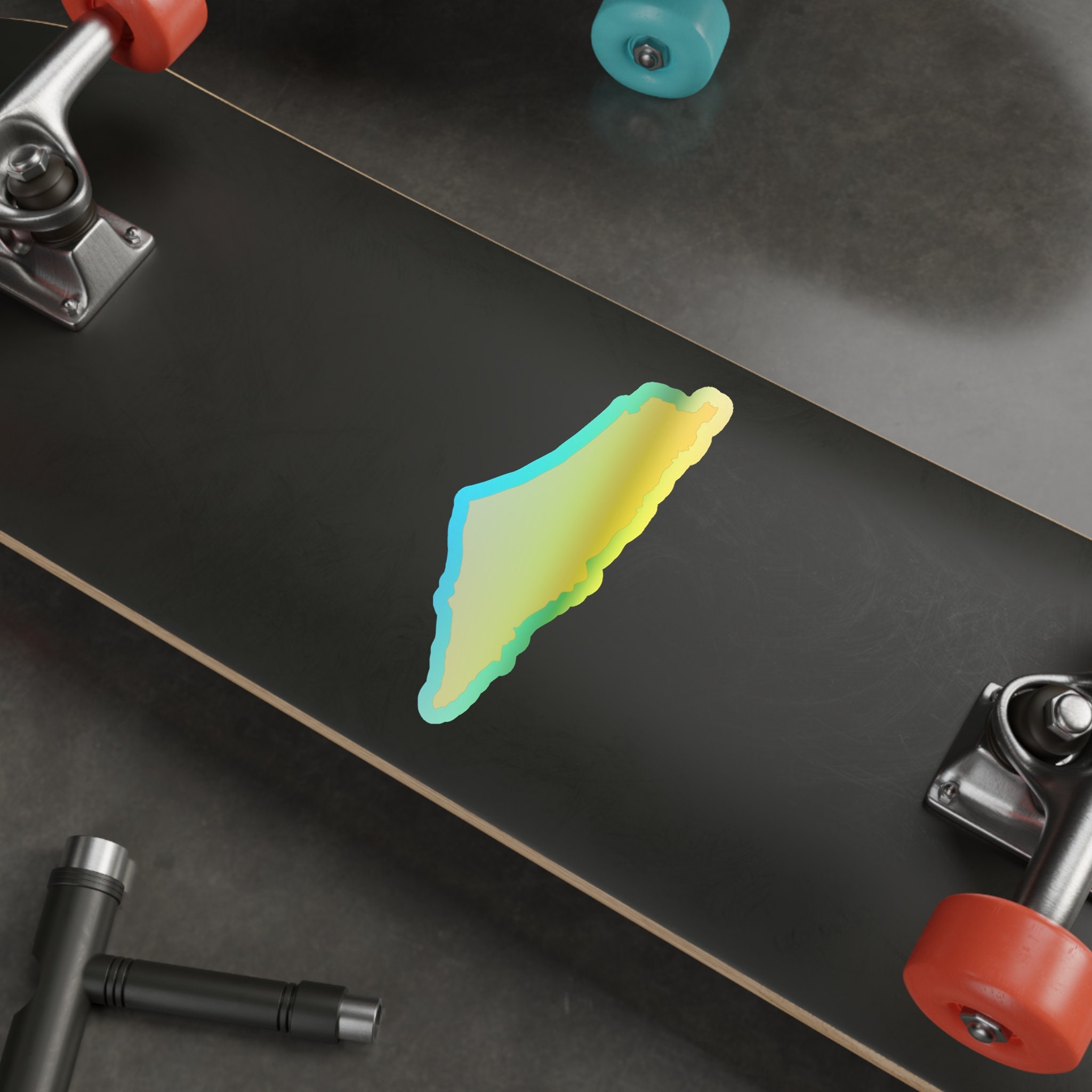 Palestine Map Holographic Die-cut Stickers Gold Color CC9900 - Etsy