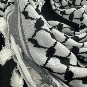 Palestinian Kufiya Shemagh Hatta Scarf Cotton Winter Shawl Neck Wrap ...
