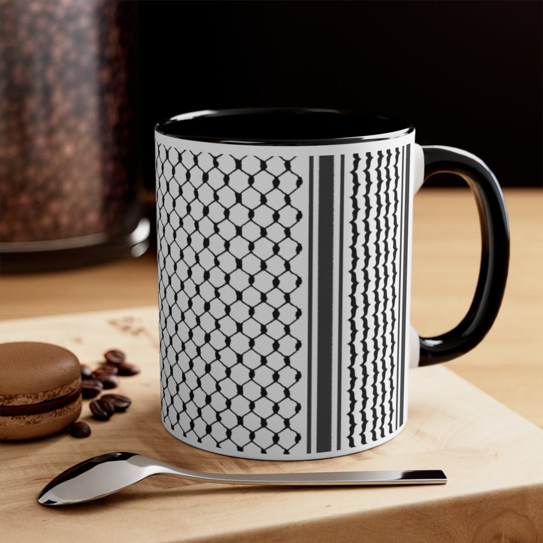 Traditional Palestinian Kufiya Prints Accent Coffee Mug, 11oz ...