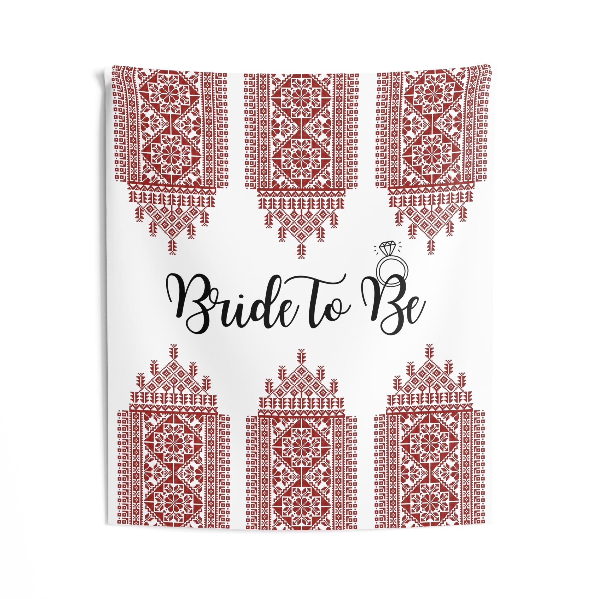 Henna Backdrop Bride to Be Personalized Indoor Wall Tapestries, Henna ...