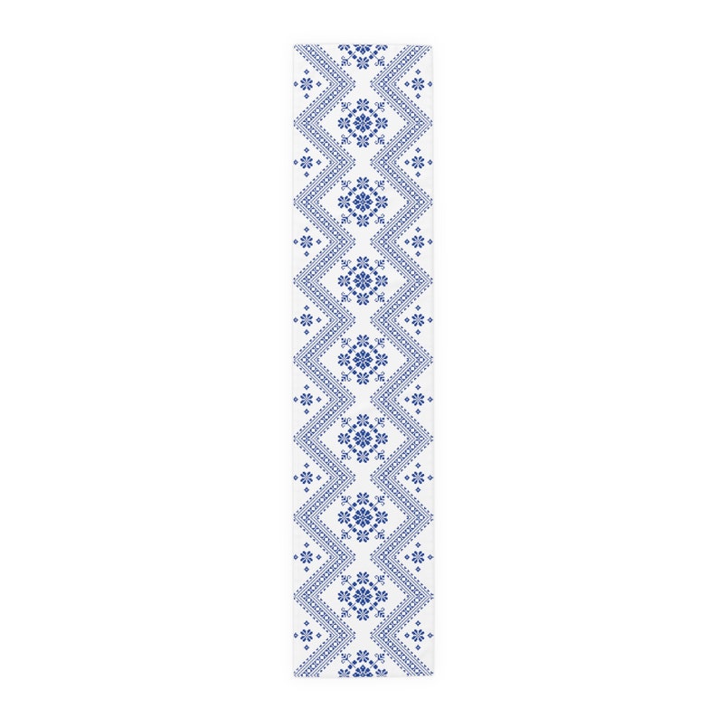 Blue Palestine Printed Tatreez Henna Table Runner (cotton, Poly), Henna ...