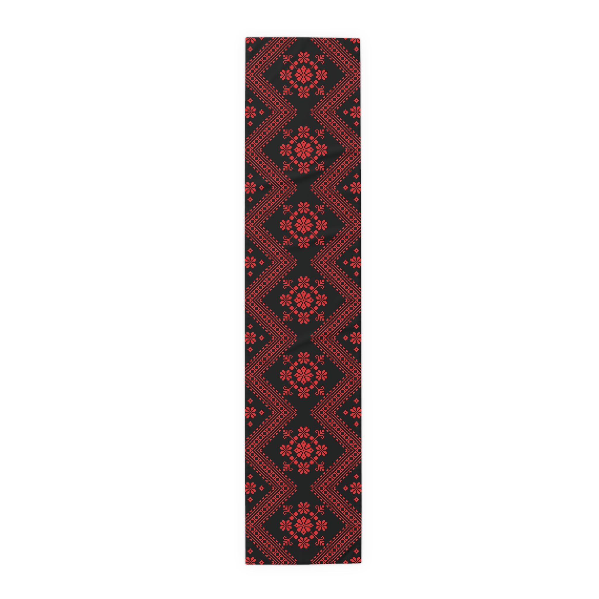 Palestine Tatreez Printed Embroidery Table Runner Polyester Home Decor ...