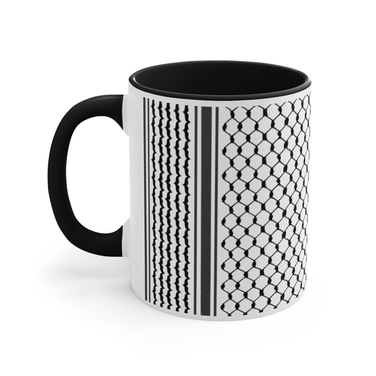 Traditional Palestinian Kufiya Prints Accent Coffee Mug, 11oz ...