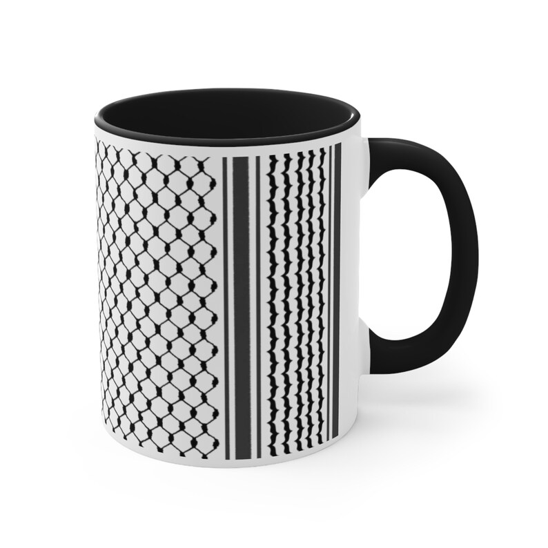 Traditional Palestinian Kufiya Prints Accent Coffee Mug, 11oz ...