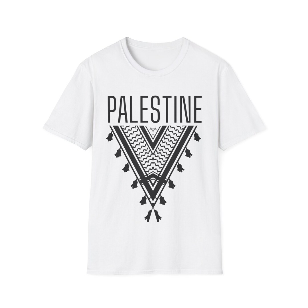 Palestinian Printed Kufiya Scarf Unisex Softstyle T-shirt, Palestine T ...