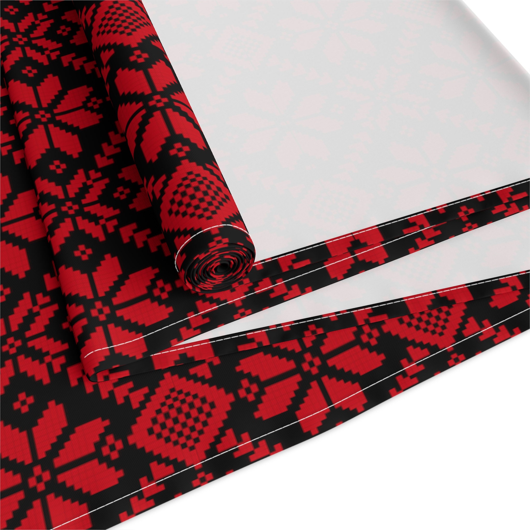 Palestine Tatreez Printed Embroidery Table Runner cotton, Poly, Table ...